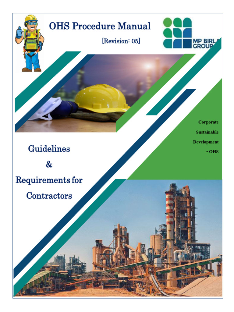 OHS Procedure Manual (MP Birla) R5 | PDF | Occupational Safety And ...