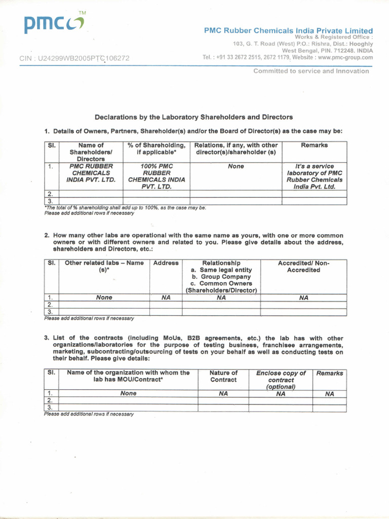 Declaration NABL | PDF