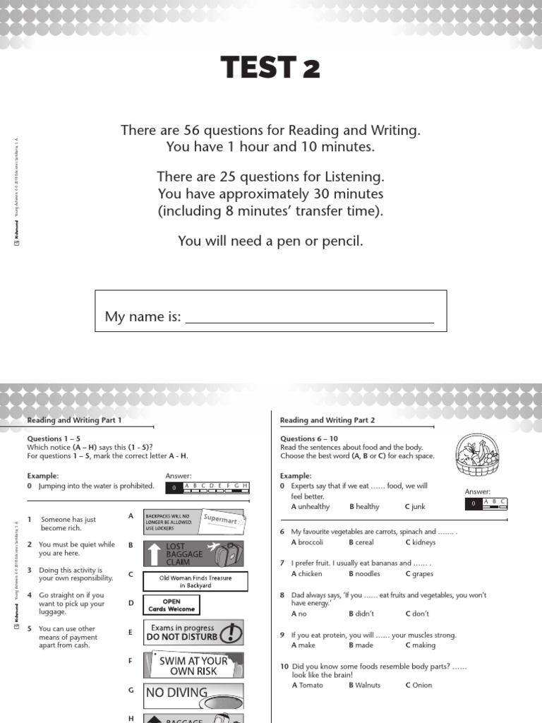 key-for-schools-practice-test_02 | PDF | Sharks | News