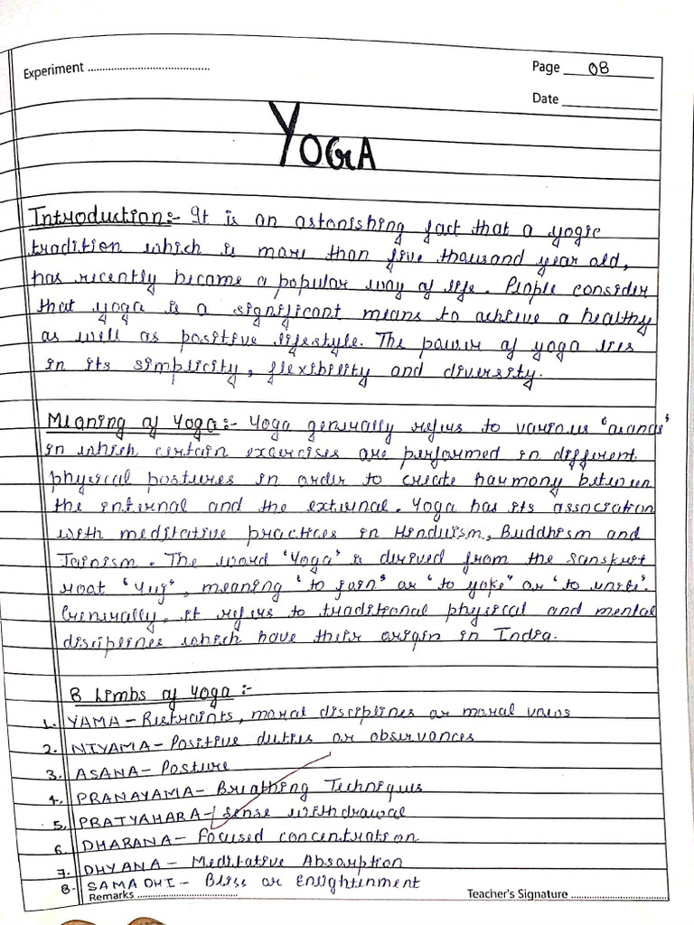 PEd. Yoga file class 12 (1) | PDF