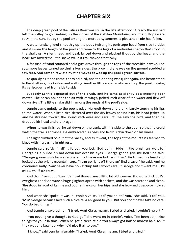 7. of Mice Men Chapter 6 | PDF