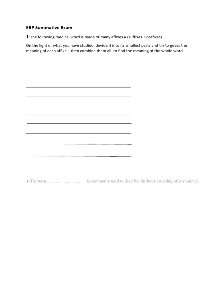 Medical Terminology Exam Guide | PDF