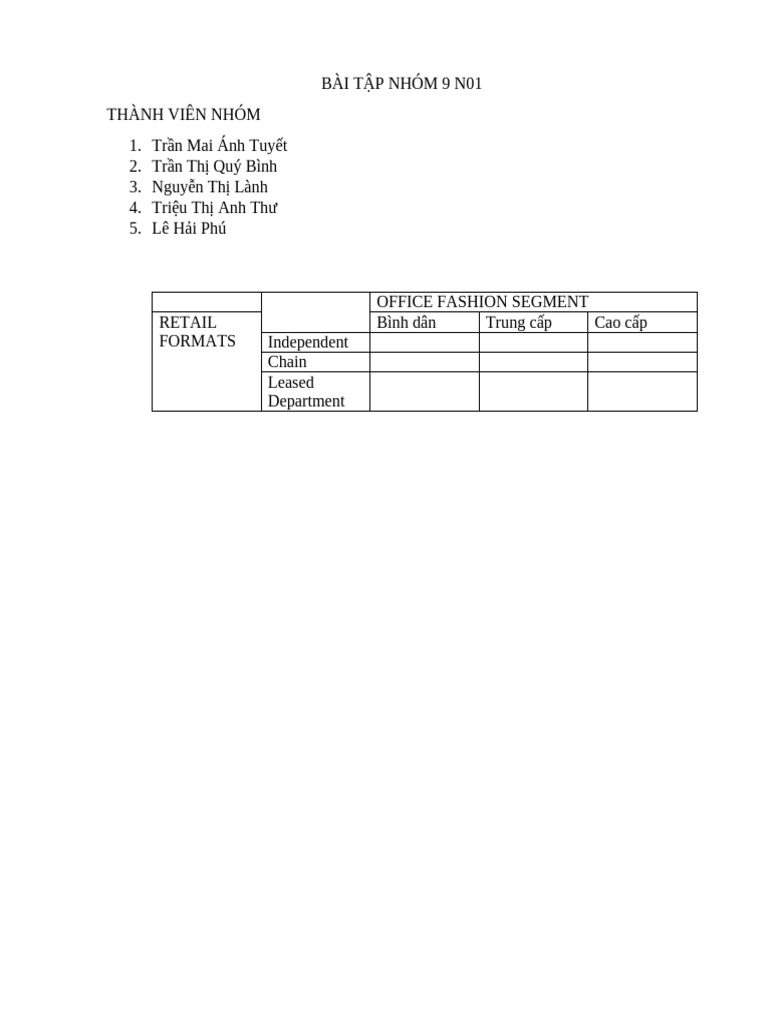 BÀI TẬP NHÓM 9 N01 | PDF