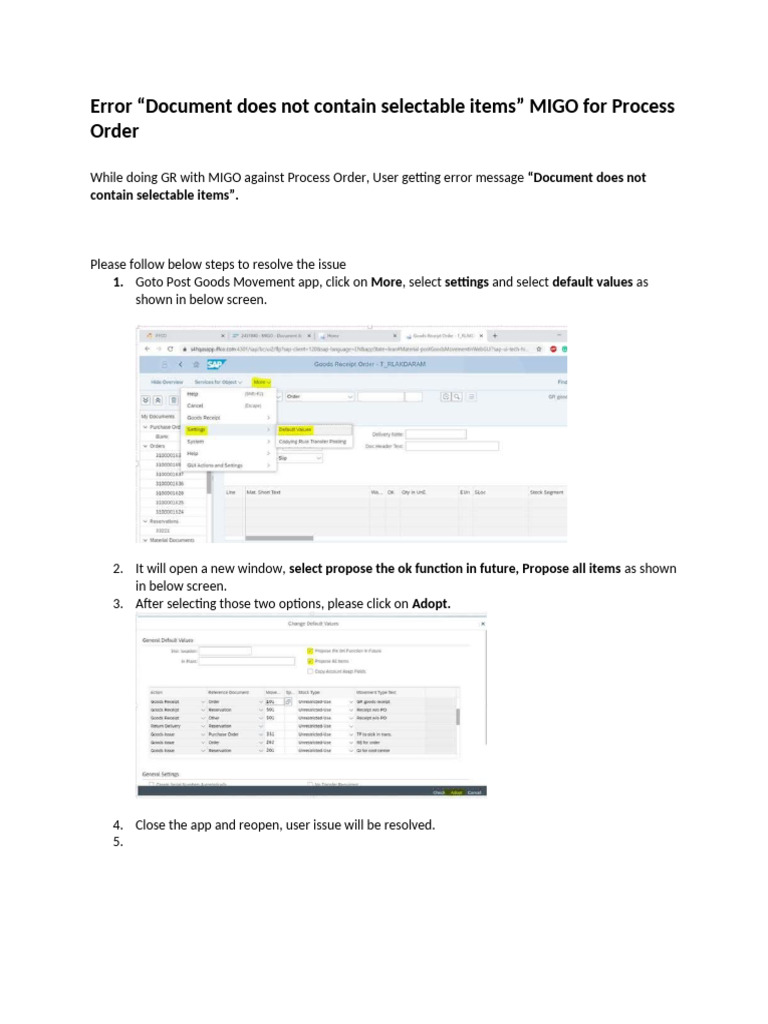 KBA - SAP - PPQM - 02 - Document Does Not Contain Selectable Items ...