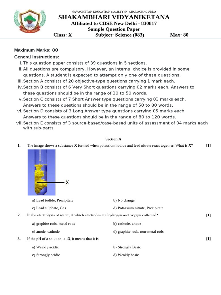 Set of 15 Sample Papers With Solutions & Blueprint For Class 10 | PDF ...