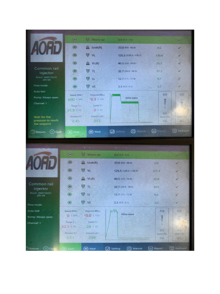 Hasil Test Injector PC200-8 SKS foto | PDF