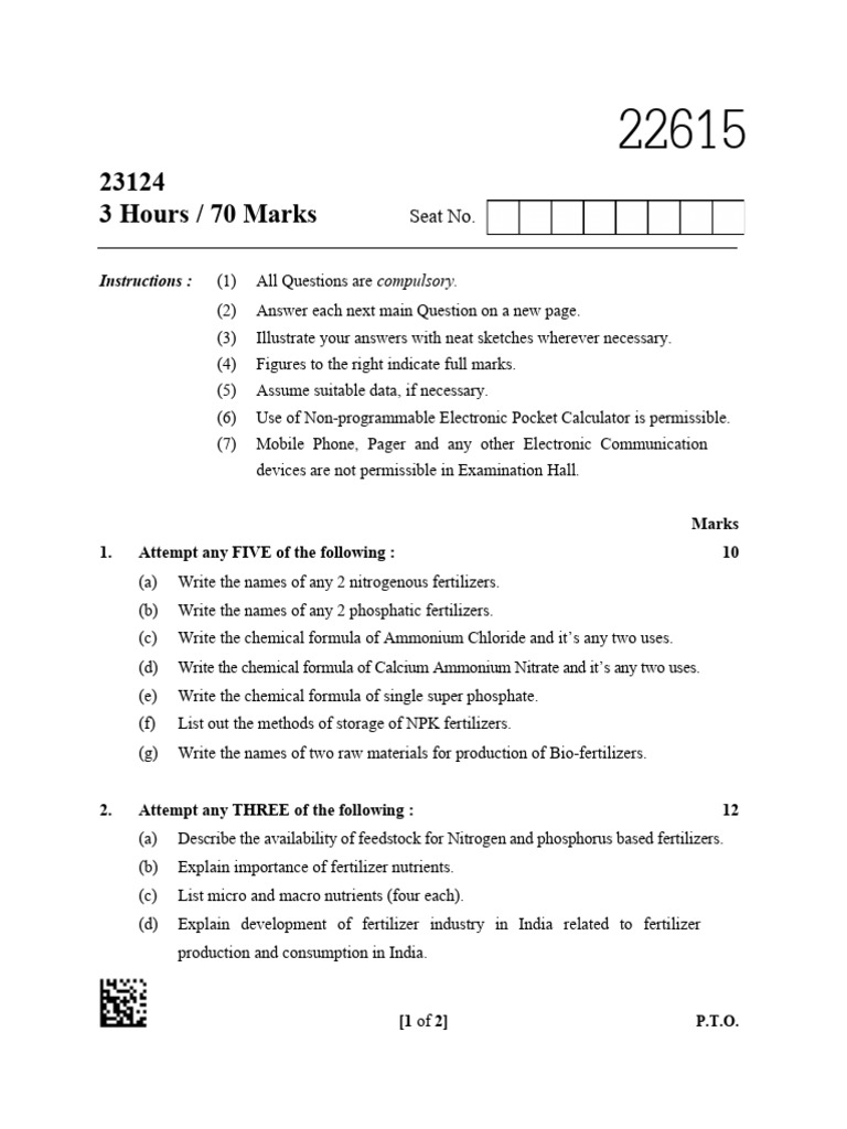 2023 Winter Question Paper (Msbte Study Resources) | PDF | Fertilizer ...