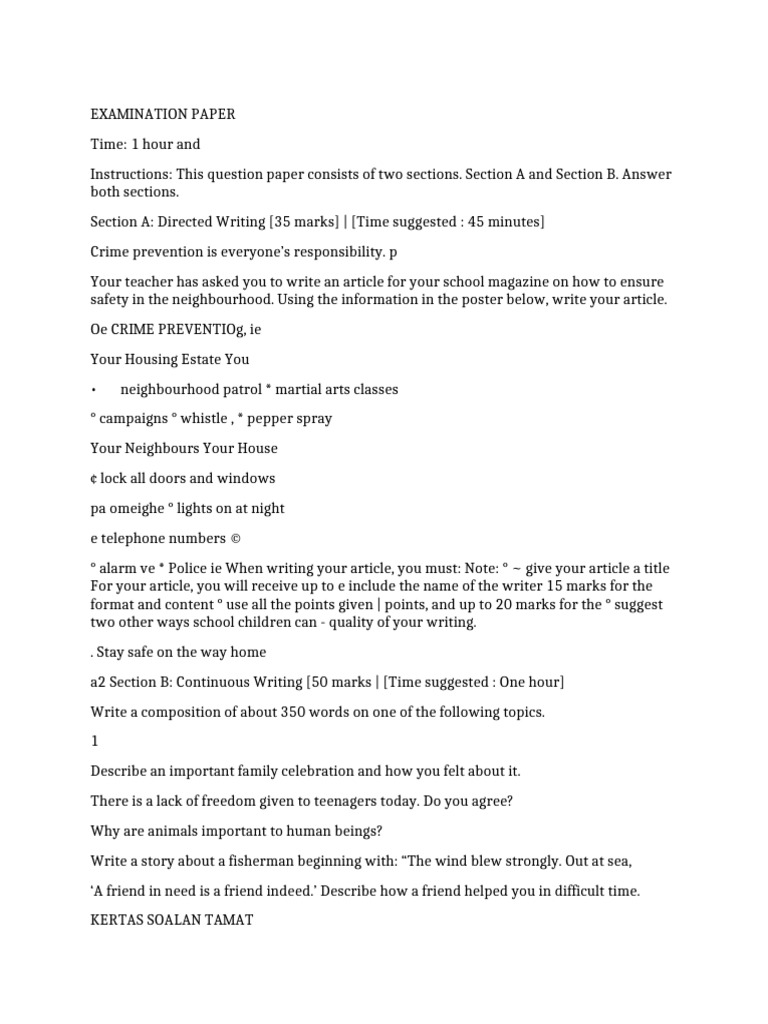 SPM Examination Paper 2014 | PDF | Climate Change