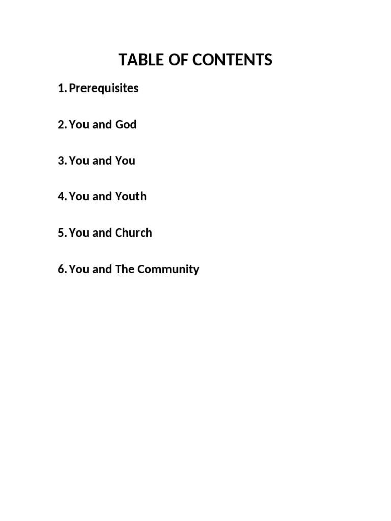 Table of Conten-wps Office | PDF