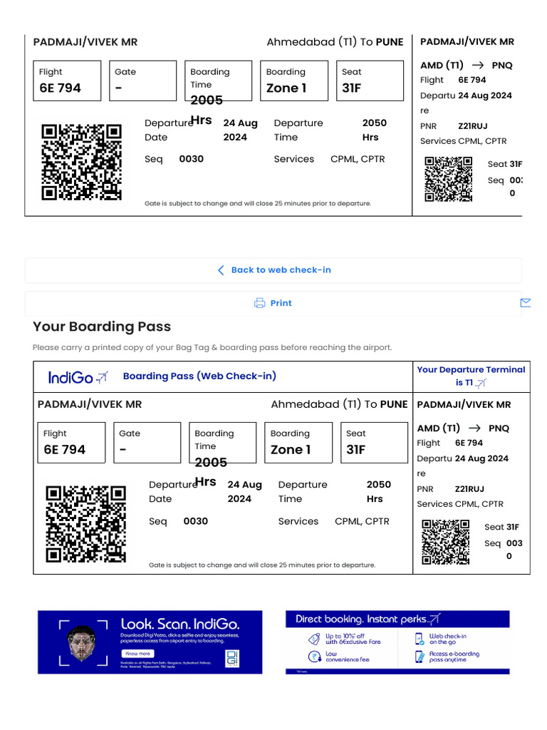 BoardingPass ADI-Pun 24aug | PDF | Hotel | Hospitality Industry