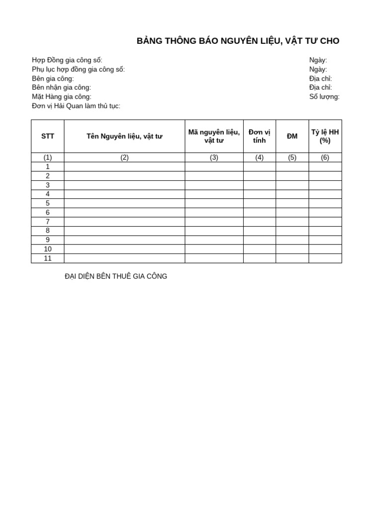 Mau Thong Bao NPL | PDF