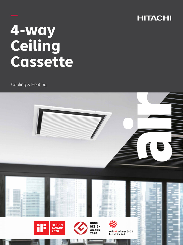 4-Way Ceiling Cassette Brochure (1) | PDF | Air Conditioning | Power ...