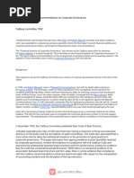 Cadbury Committee Report on Governance | PDF | Board Of Directors ...