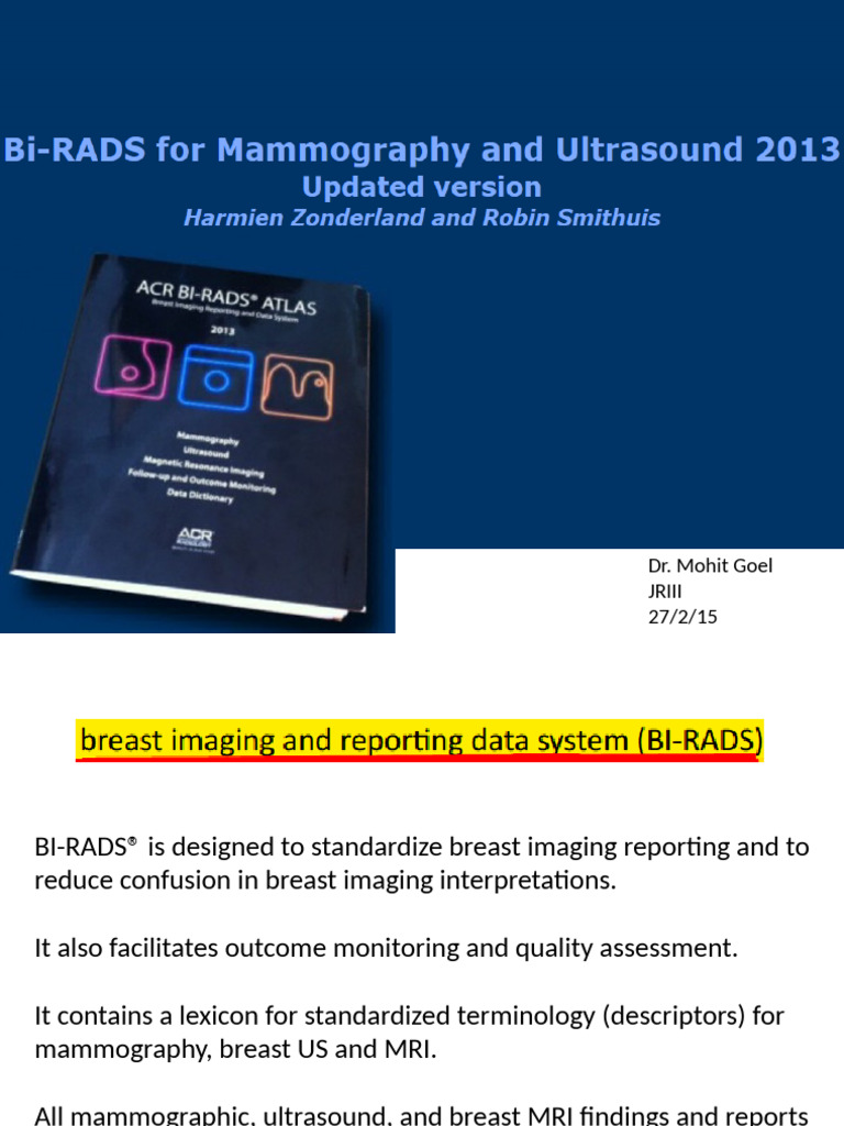 BIRADS XR and US | PDF | Mammography | Breast Cancer