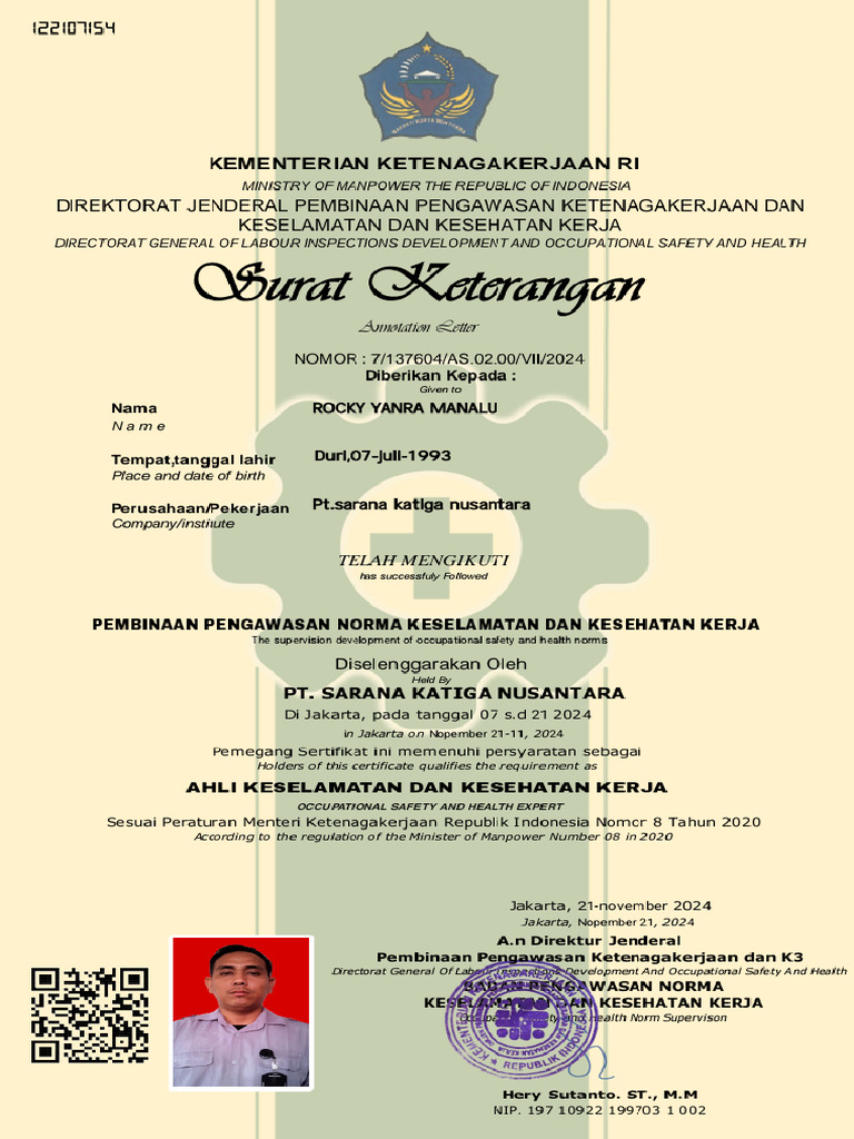 Sertifikat Rocky | PDF