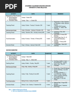UiTM Academic Calendar 2025/2026 | PDF | Academic Term | Academia