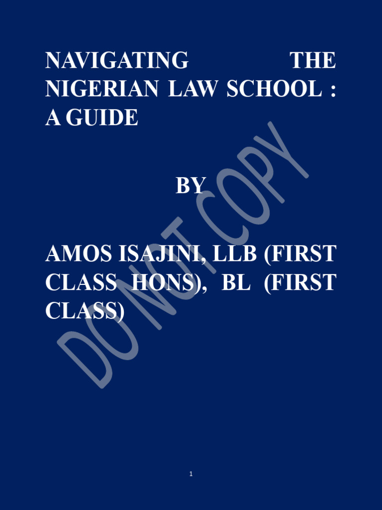 Guide to Succeeding at Nigerian Law School | PDF | Multiple Choice ...