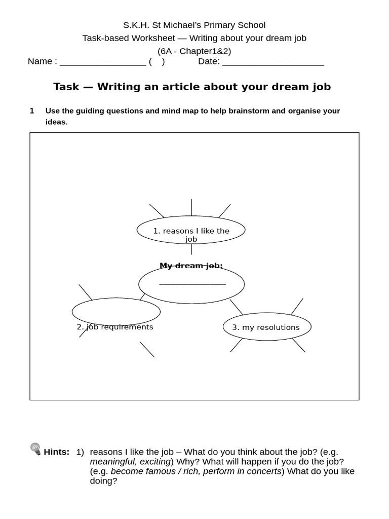 Task-Based Worksheet 6A Chapter1&2 | PDF | Dream | Cognition