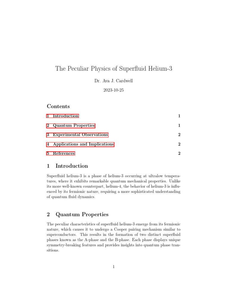 The Peculiar Physics of Superfluid Helium-3 | PDF