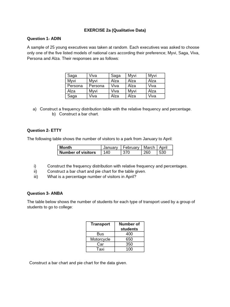 Exercise Topic 2a | PDF | Transport | Vehicles