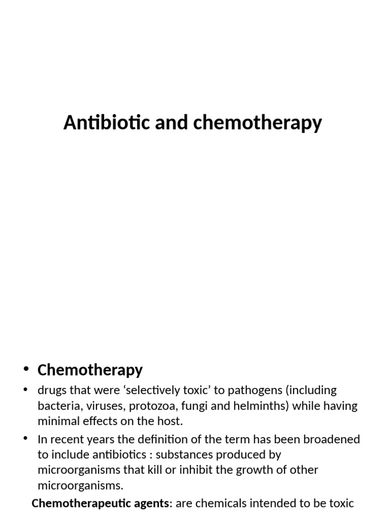 Antibiotics and Chemotherapy Overview | PDF | Penicillin | Cell (Biology)