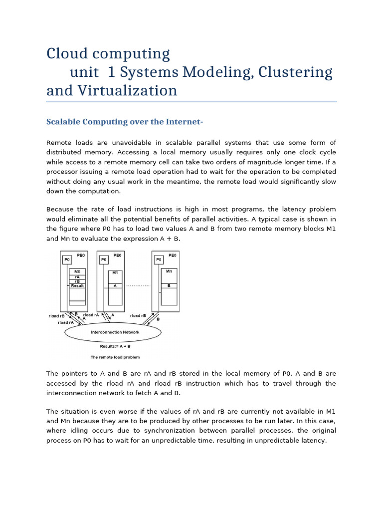 Cloud computing unit 1 Systems Modeling | PDF | Cloud Computing | Software As A Service