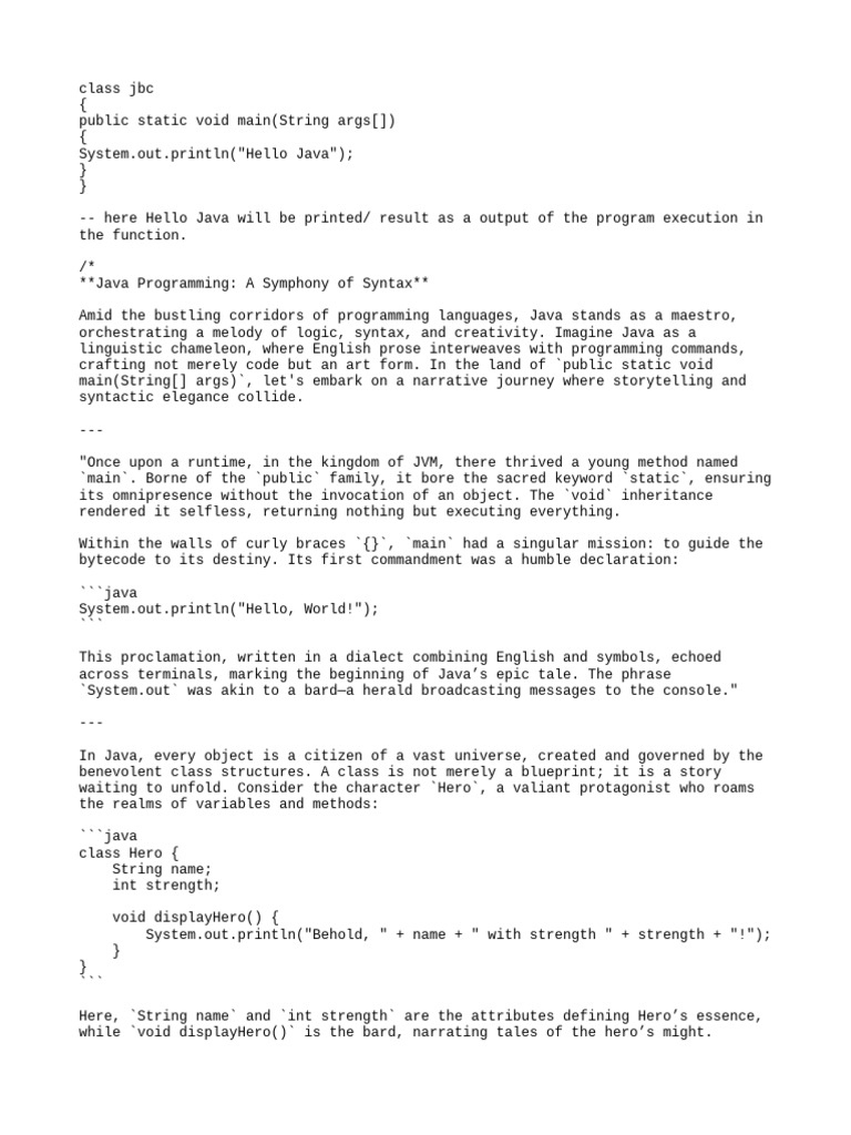 java notes | PDF | Java (Programming Language) | Programming Language java notes | PDF | Java (Programming Language) | Programming Language