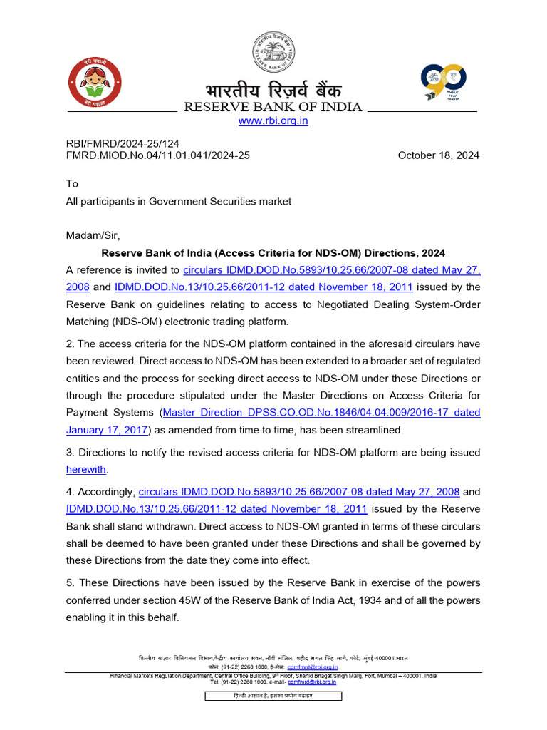 124 document of RBI | PDF | Banks | Non Bank Financial Institution