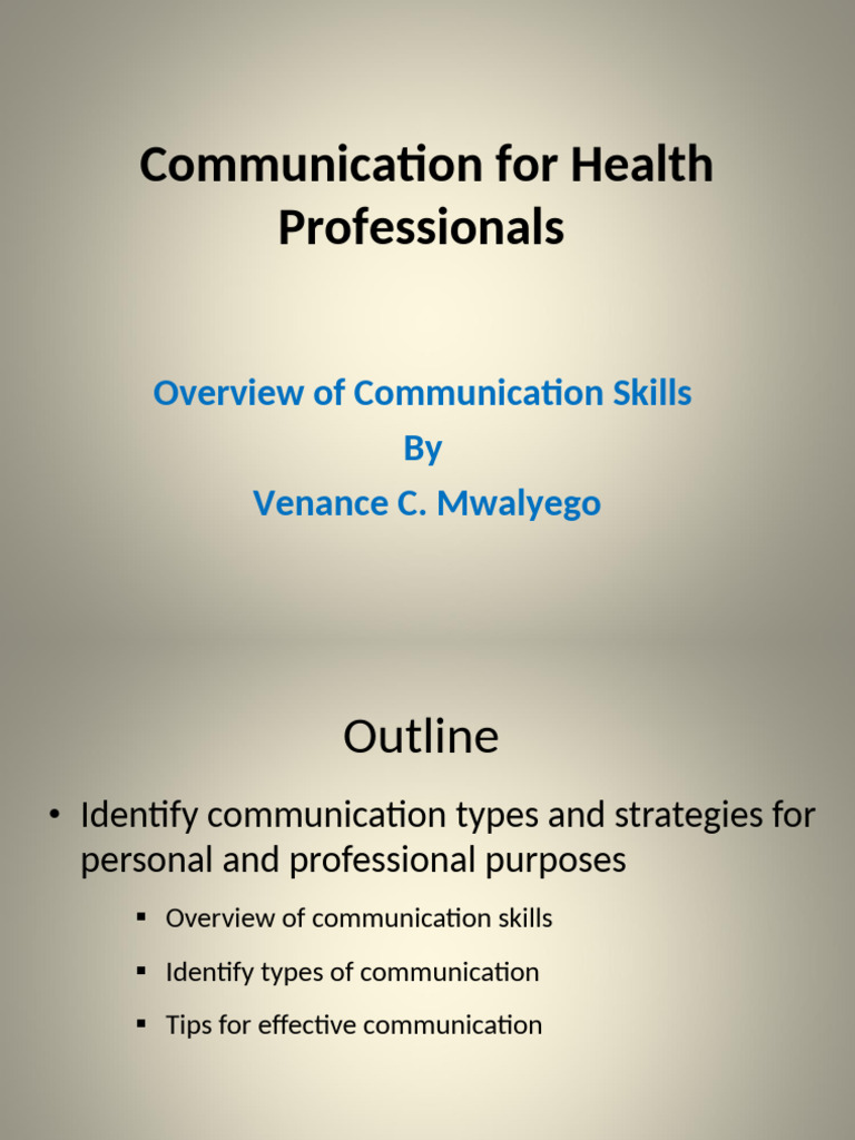 Communication Skills For Health Professionals 2022 | PDF ...