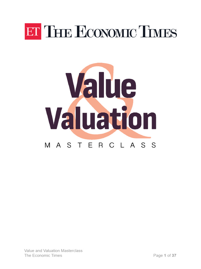 Economic Times Valuation Masterclass | PDF | Valuation (Finance) | Expense