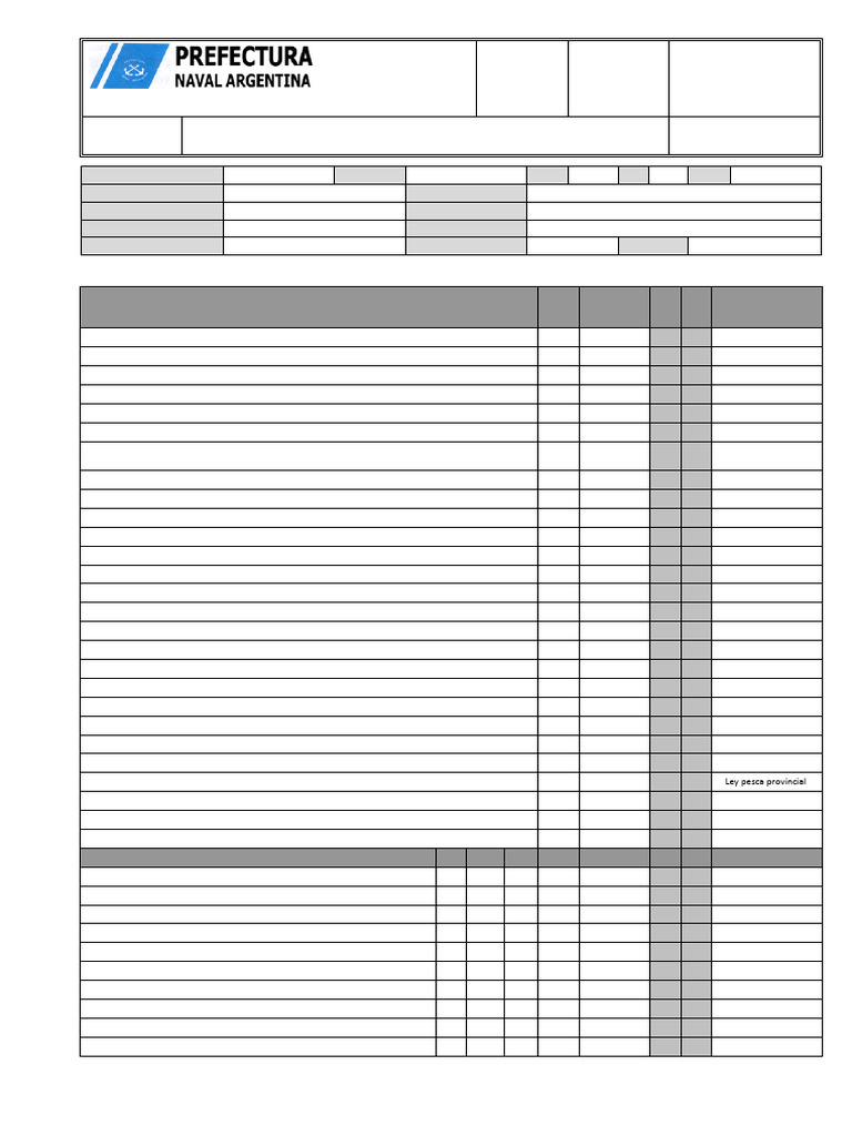 LISTA DE CHEQUEO BUQUES PESQUEROS. 04-07-2019 final | PDF | Navegación