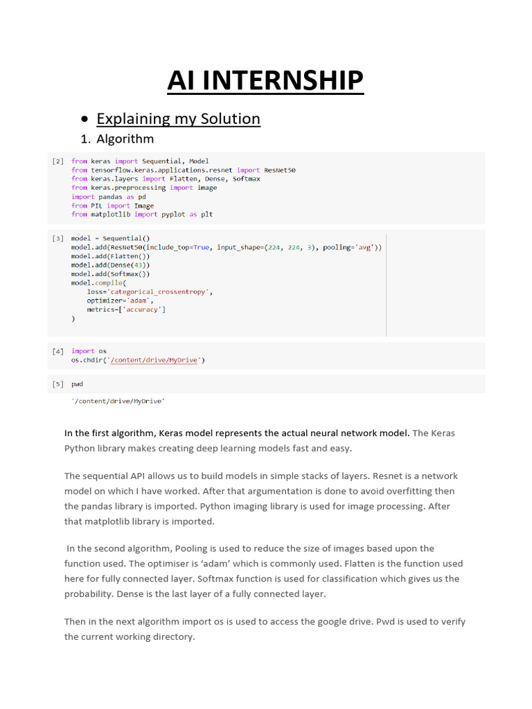 AI INTERNSHIP | PDF | Machine Learning | Computing