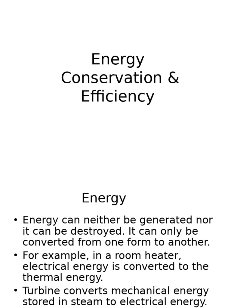 Energy Conservation and Efficiency Guide | PDF | Renewable Energy ...