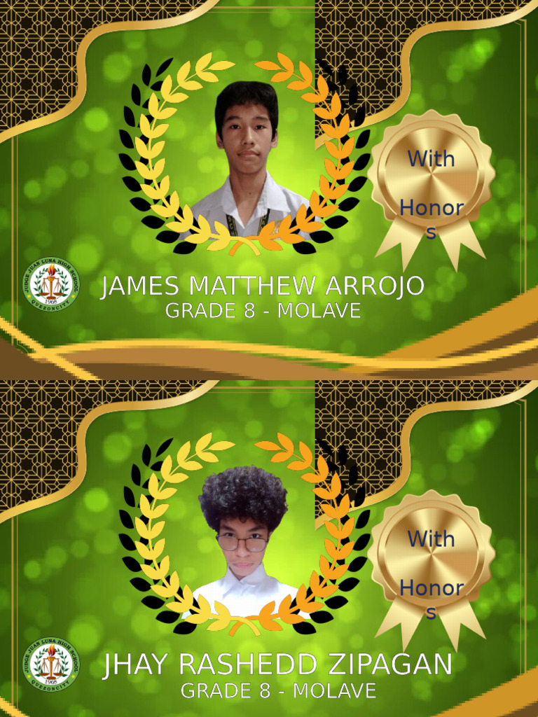 Recognition PPT Molave Honors | PDF