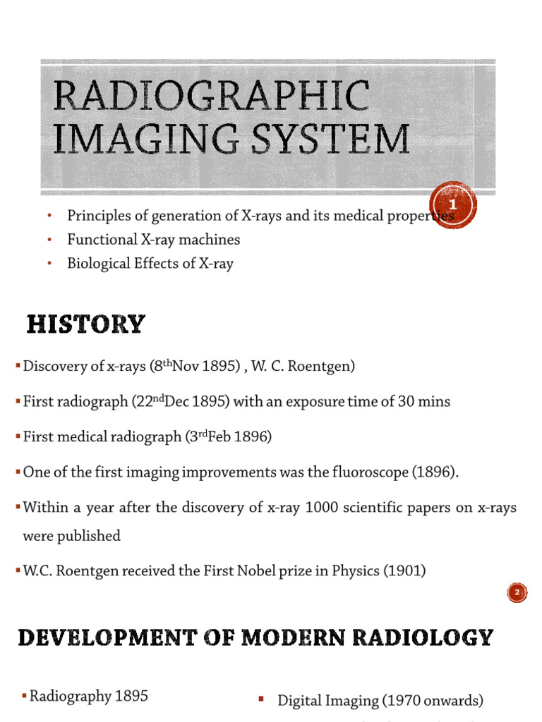Bioinstrumentation Lecture 5 X-Rays I | PDF