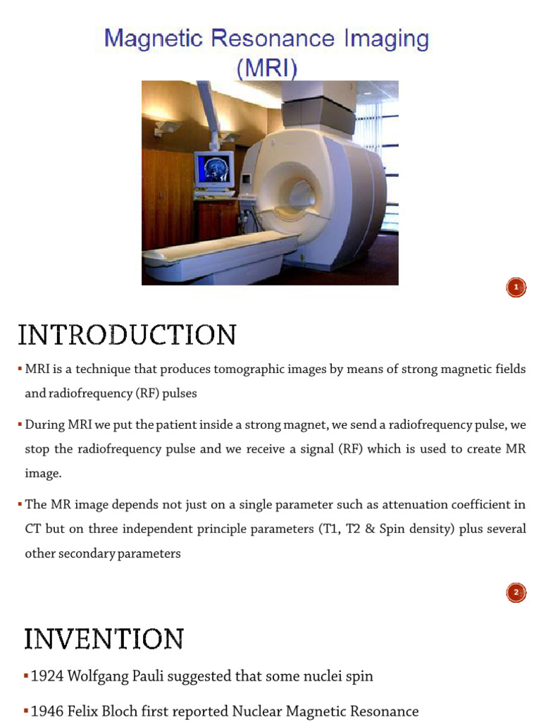 Bioinstrumentation_Lecture_5_MRI | PDF