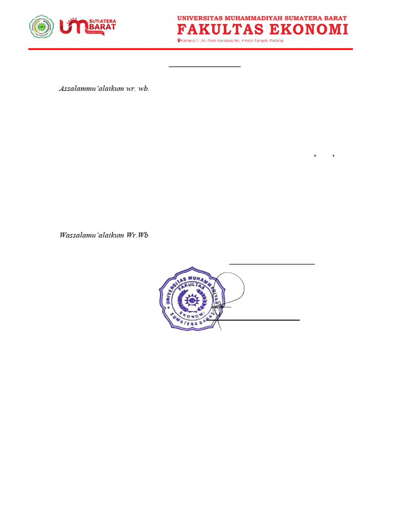 Pemberitahuan Kuliah Umum Ke - Mhs | PDF
