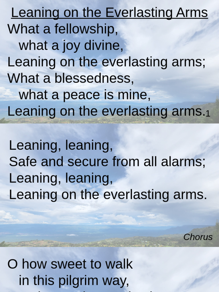 Leaning on the Everlasting Arms Lyrics | PDF