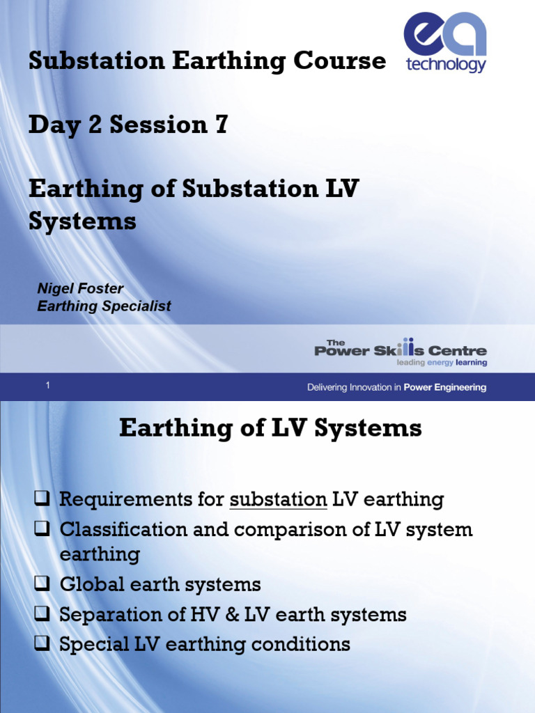 Day 2 Session 7 - Earthing in LV Systems Oct 2020 | PDF | Electrical ...