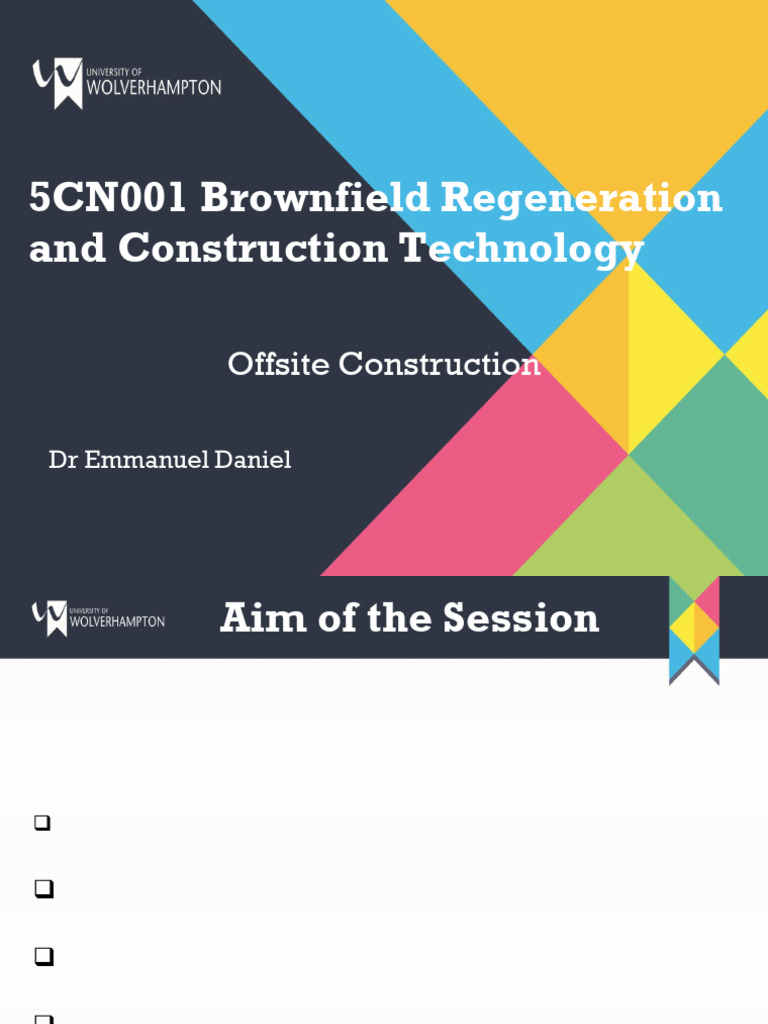 Lecture 3 Offsite Construction 2024 | PDF | Engineering