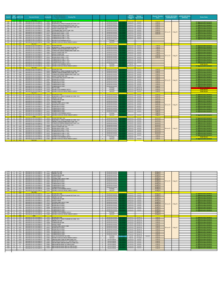 Appendix 11 Drawing Schedule (HE4) Updated New July-17 | PDF ...