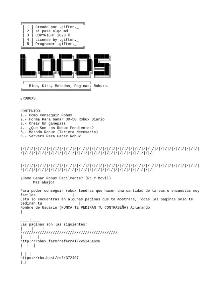 Locos Kit | PDF
