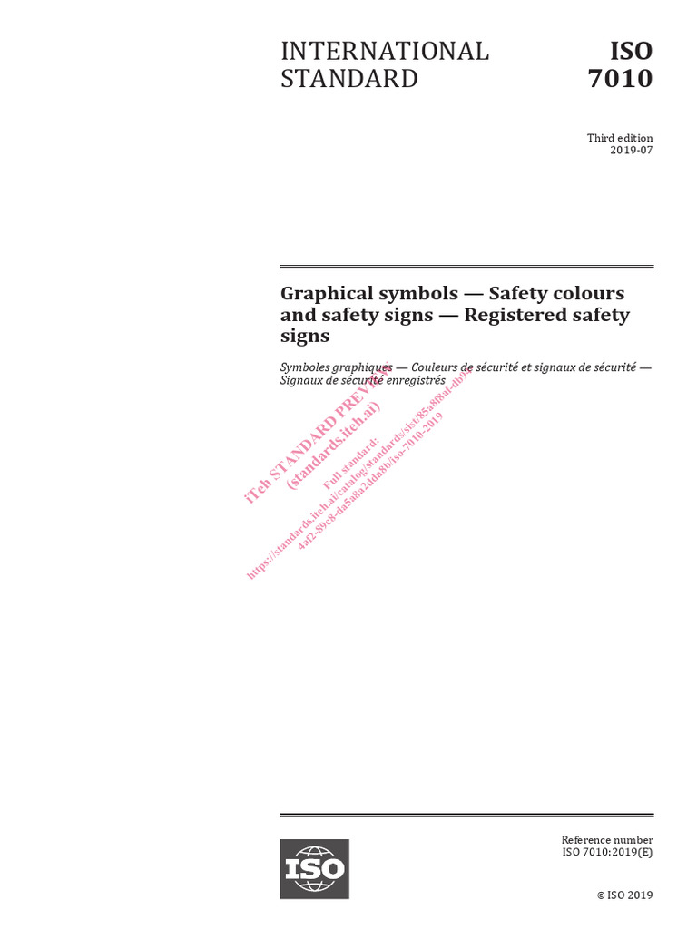 ISO-7010-2019 Standar Sign Atau Rambu | PDF | International ...