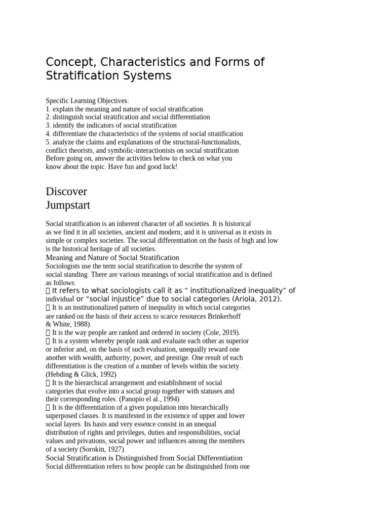 Group3 | PDF | Social Stratification | Society