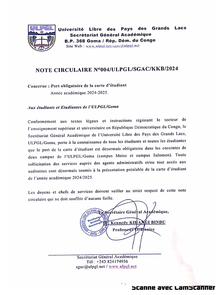 Note Circulaire | PDF