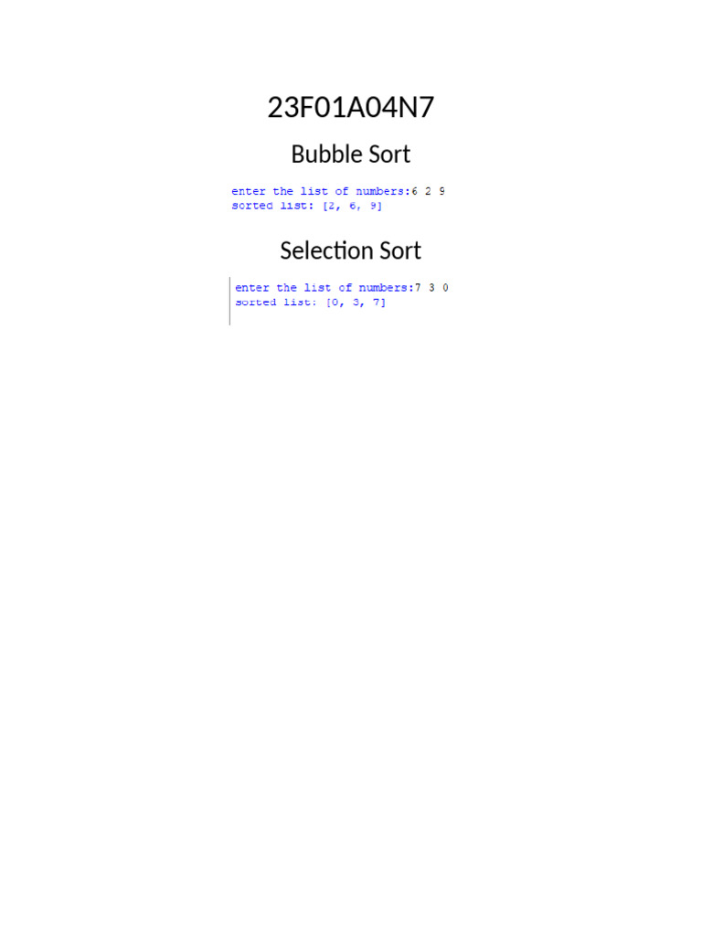 Bubble Sort | PDF