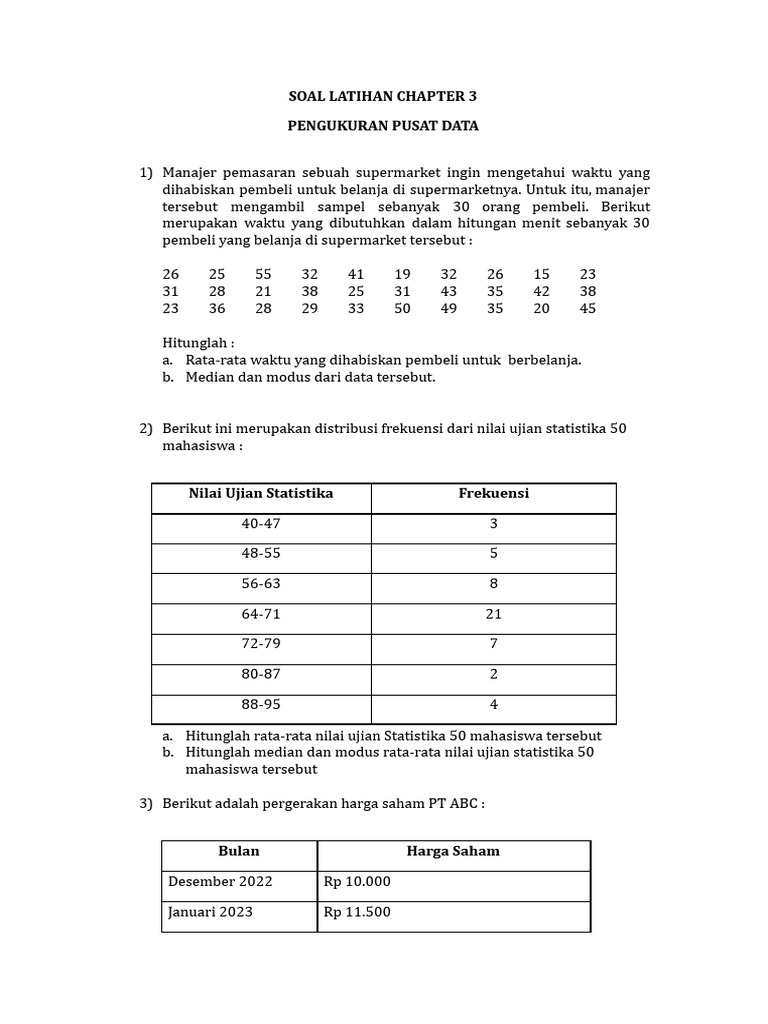 SOAL LATIHAN CHAPTER 3.docx | PDF