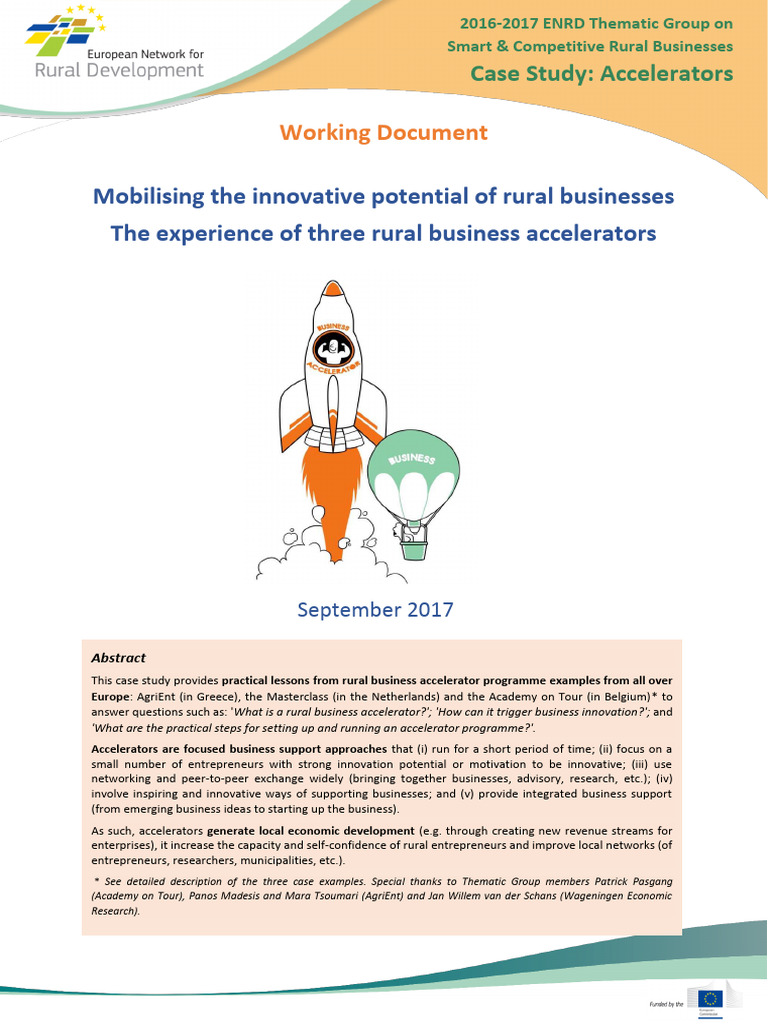 Rural Business Accelerators Case Study | PDF | Entrepreneurship ...