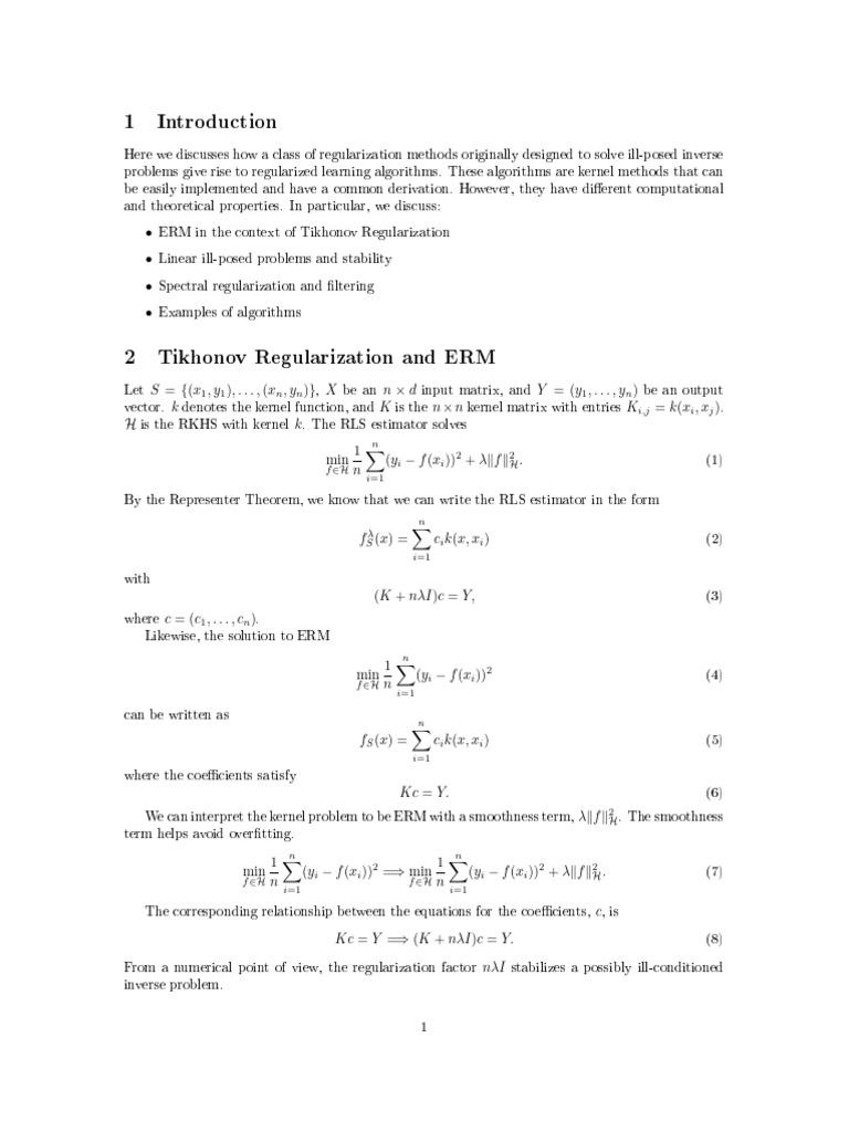 Tikhonov Regularization | PDF | Principal Component Analysis | Mathematics