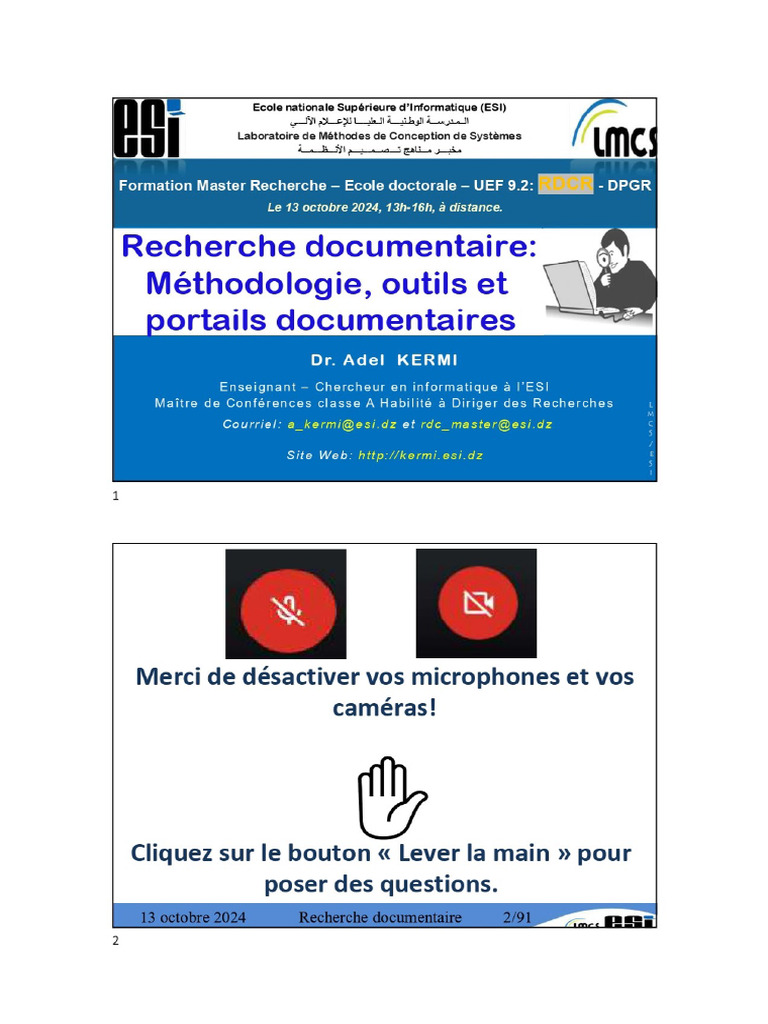 Diapositives CM1 - Rech Doc-Oct24 | PDF